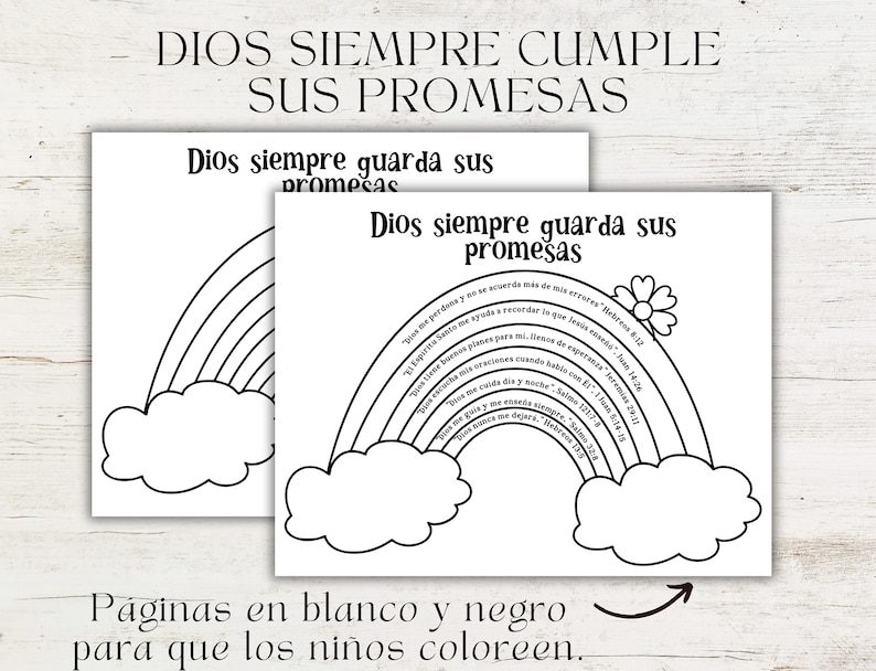 God's Promises IN SPANISH | Rainbow Craft | Sunday School Lesson | Kids ...