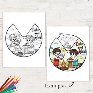 Cain and Abel Coloring Wheel | Bible Story Activity for Kids ...