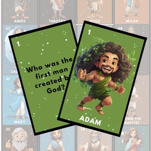 Bible Memory Game | Match 54 Bible Characters | Printable Bible Pairs ...