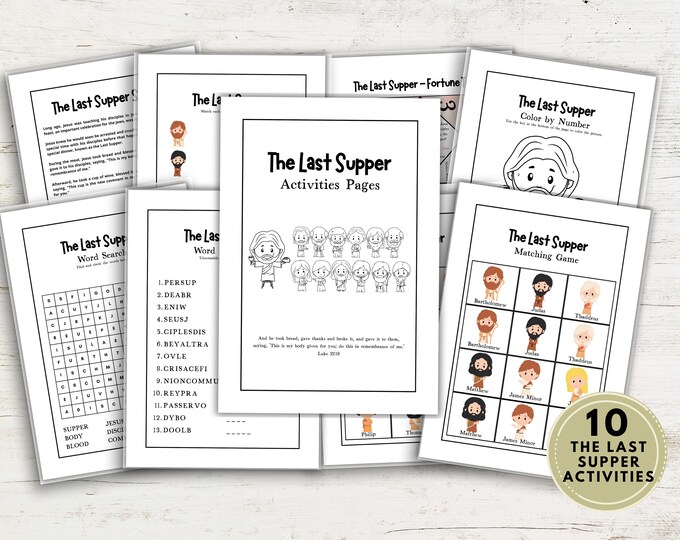 Last Supper Craft: Printable Easter Bible Activity (PDF) - Etsy Canada