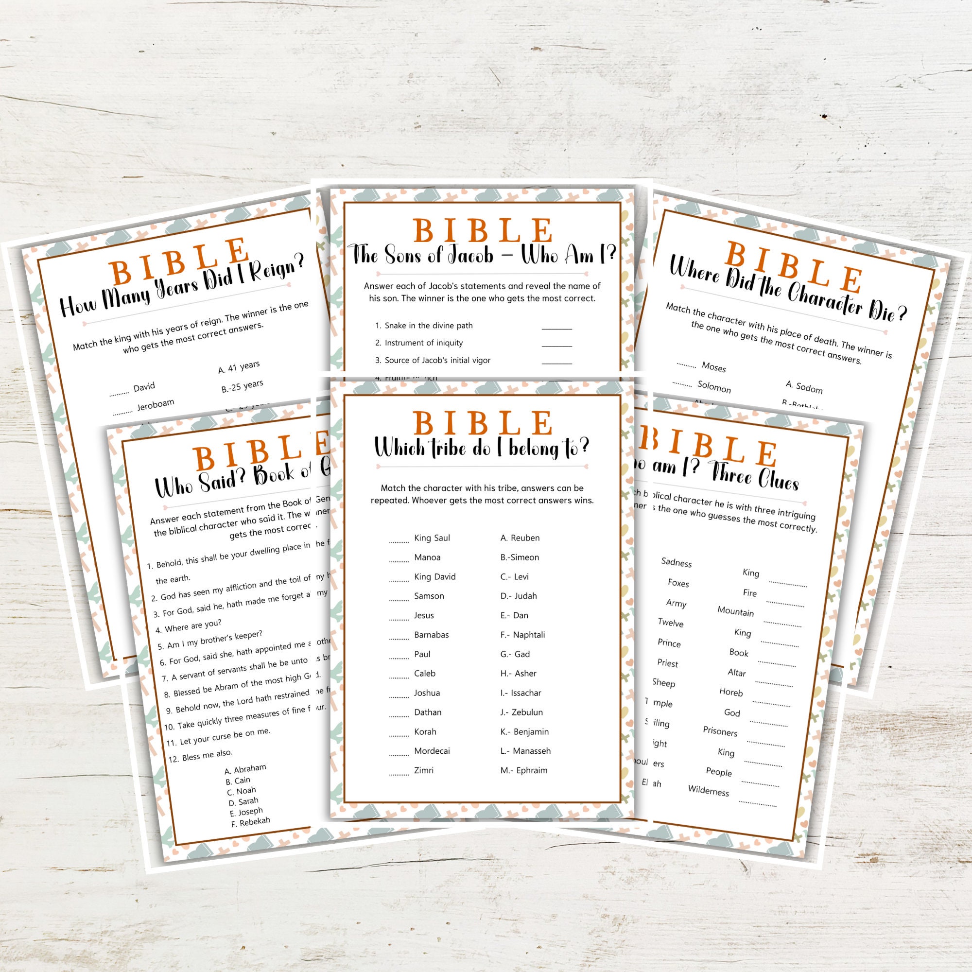 Bible Games Bundle Bible Study Games Bible Games for Adults Bible ...