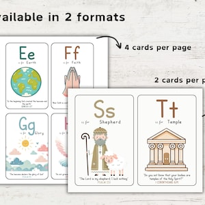 ABC Bible Scripture Flash Cards | Christian Alphabet Card Set | Kids ...