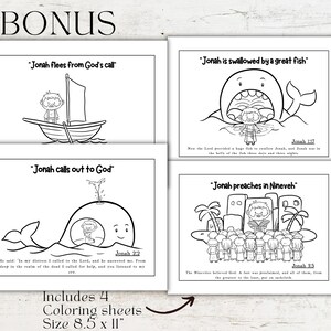 Jonah and the Great Fish Placemat, Bible Crafts and Activities for Kids ...