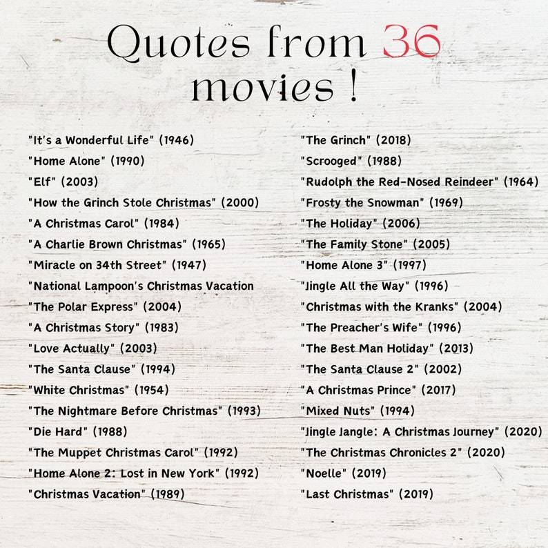 Christmas Name That Movie Game | Printable Christmas Movie Game ...