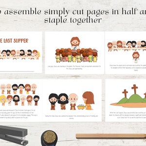 Last Supper Printable for Kids, Printable Mini Book, Story of Easter ...