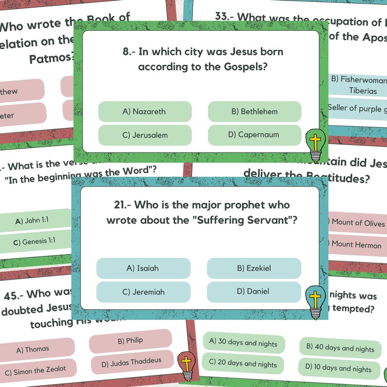 Bible Trivia Cards Bible Trivia Questions Printable Bible Trivia Church ...