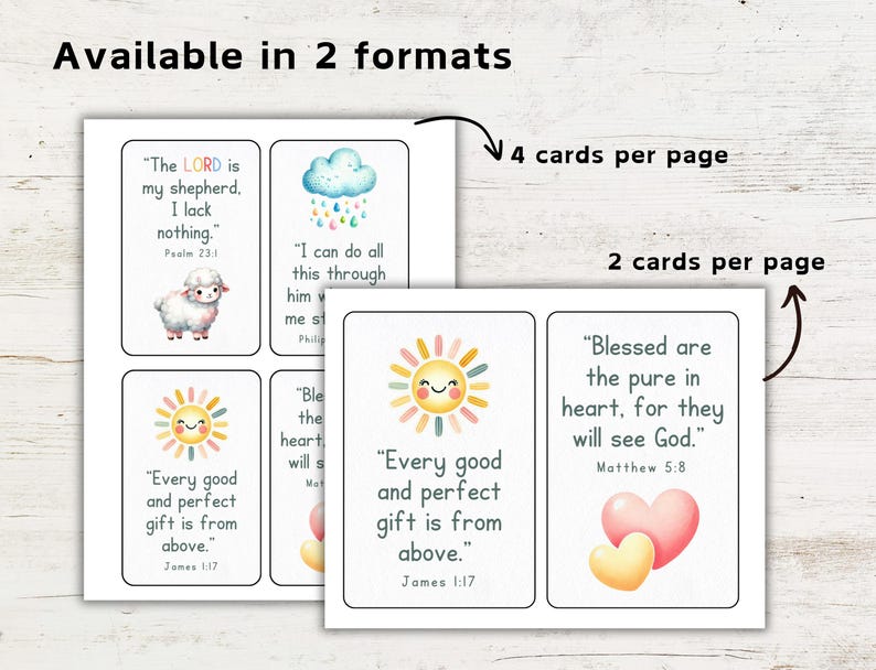 60 Bible Verse Cards | Scripture Memorization Cards | Bible Verses for ...
