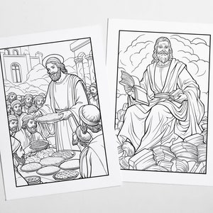 100 Bible Coloring Pages / Bible Coloring Book / Christian Coloring ...