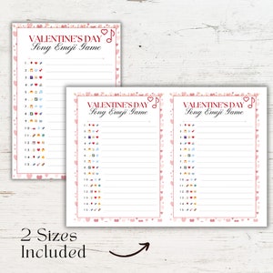 Valentines Day Song Emoji Game | Valentines Day Party Game | Valentines ...