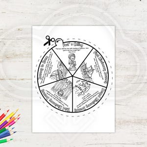 The Journeys of Paul Coloring Wheel | Bible Story Activity for Kids ...