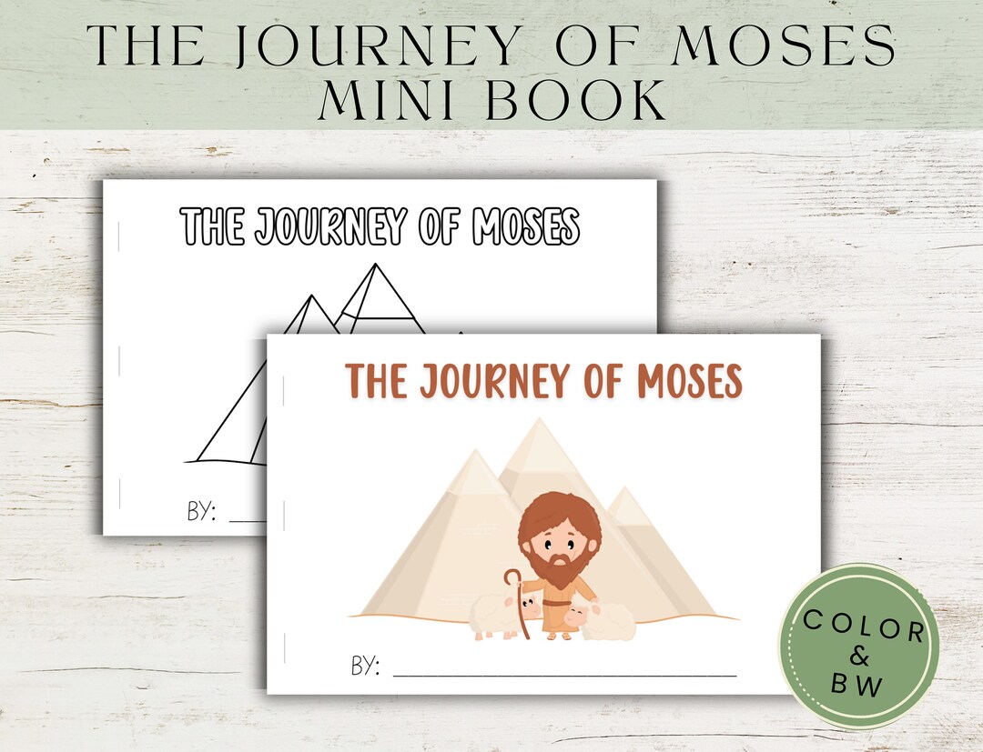 The Journey of Moses Printable for Kids, Printable Mini Book, Kids ...