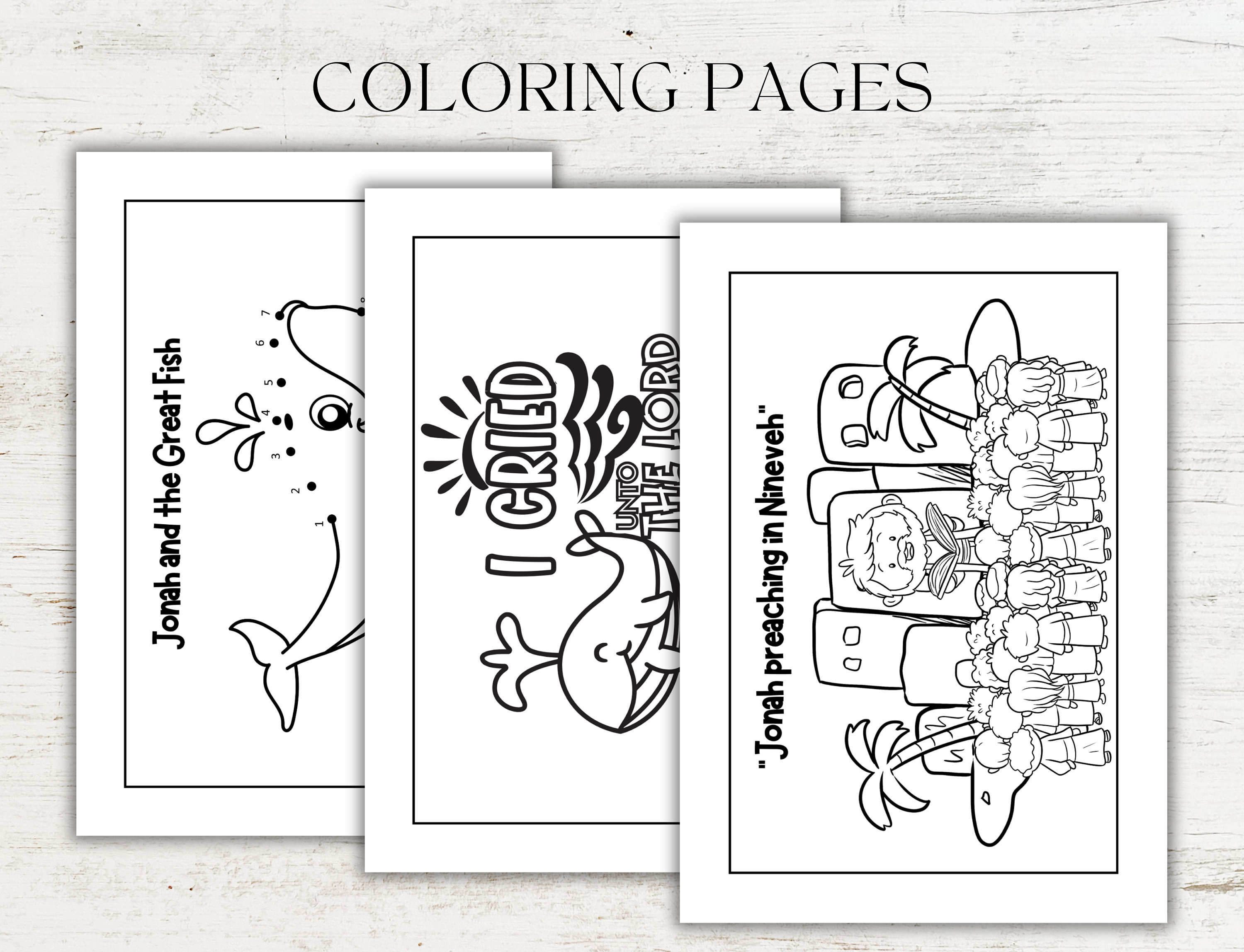 Jonah and the Great Fish Activities Pages, Jonah Story for Kid, Sunday ...