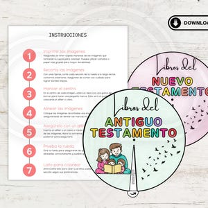 Old & New Testament Coloring Wheel IN SPANISH | Books of the Bible ...