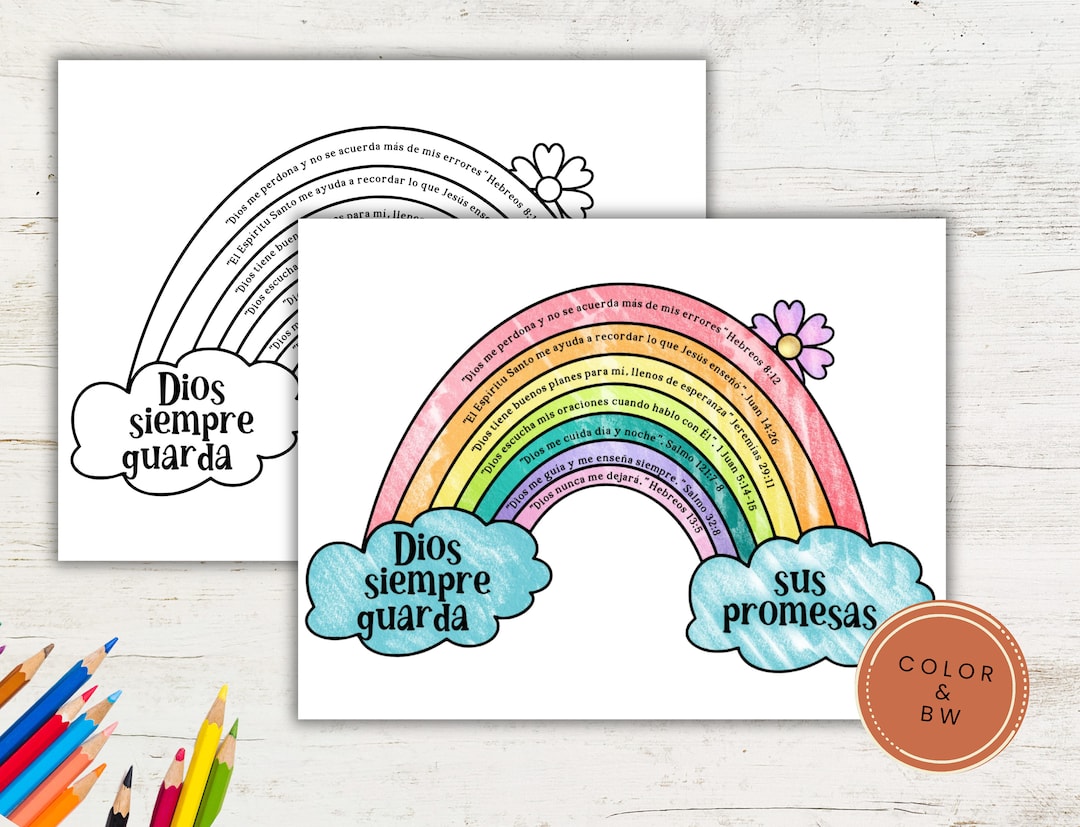 God's Promises IN SPANISH | Rainbow Craft | Sunday School Lesson | Kids ...