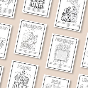 Old Testament Books Bible Text Coloring Pages in ENGLISH | Sunday ...