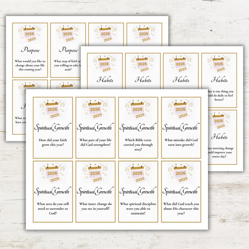 72 New Year Reflection Cards 2025–2026 | Family Conversation Questions ...