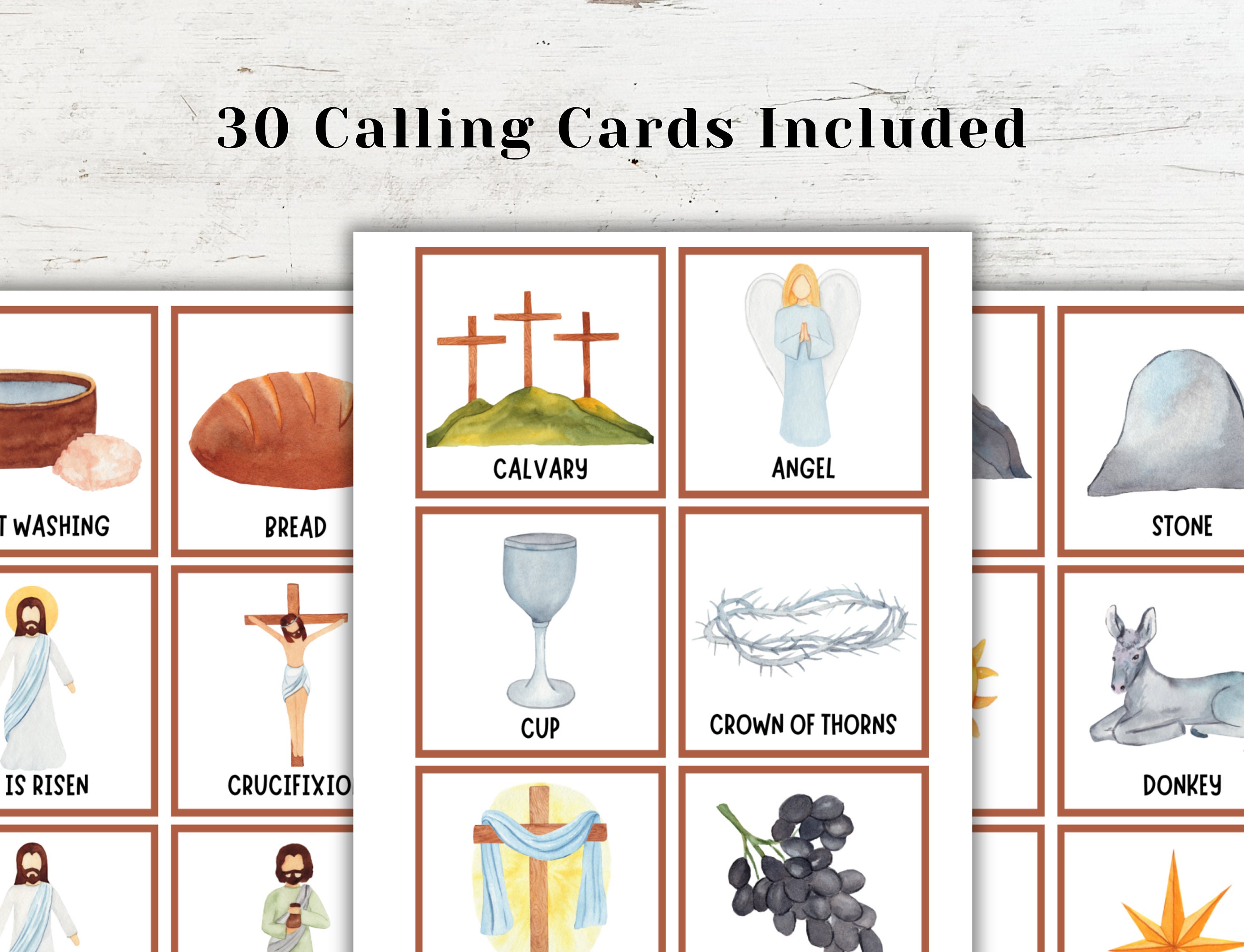 Resurrection Bingo Sunday School Easter Bible Bingo Easter Sunday Bingo ...