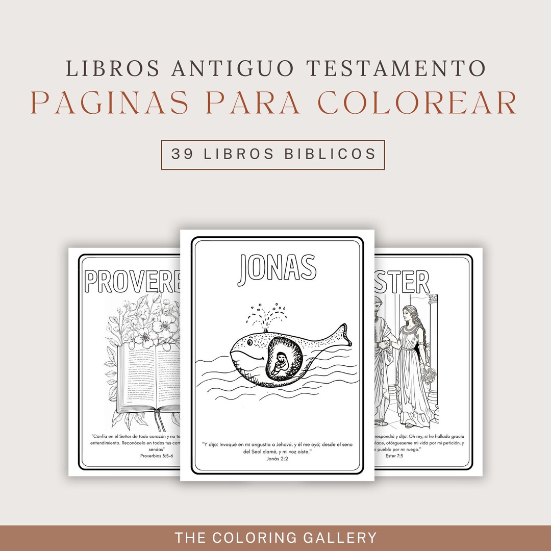 SPANISH - Coloring Pages From the Old Testament Books of the Bible ...