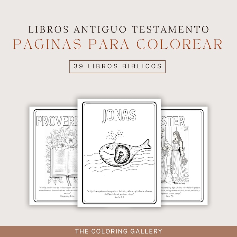 SPANISH Coloring Pages From the Old Testament Books of the Bible ...