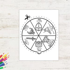 Armor of God Coloring Wheel | Bible Activity | Bible Lesson | Sunday ...