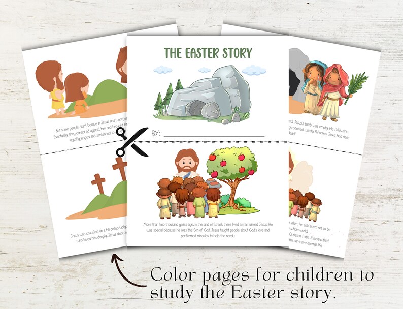 Easter Story Printable for Kids, Printable Mini Book, Kids Crafts ...