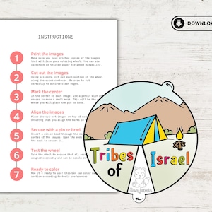 12 Tribes of Israel Coloring Wheel | Bible Story Wheel | Printable ...