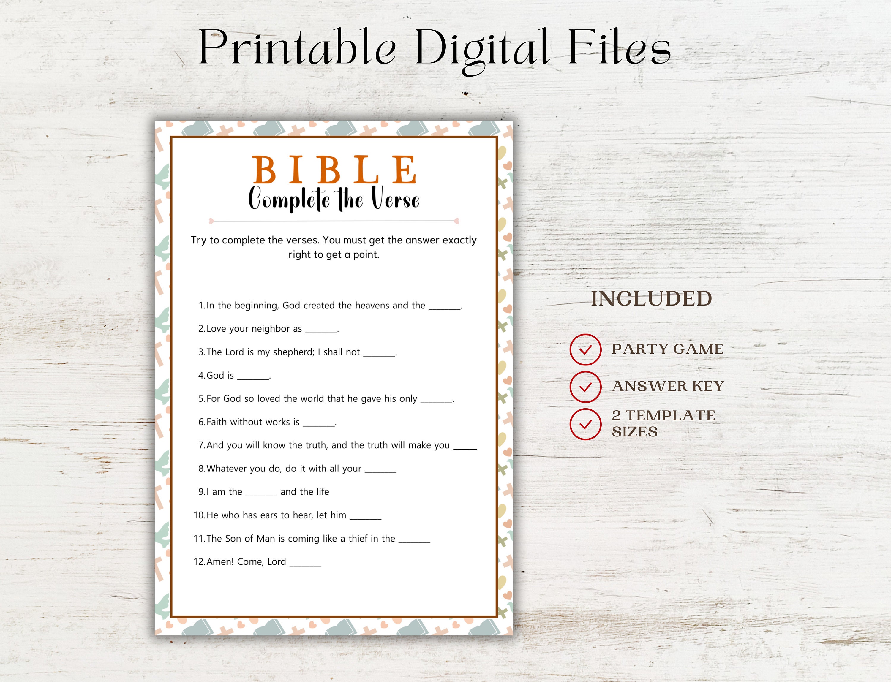 Bible Games | Complete the Verse Game | Bible Games for Kids, Bible ...