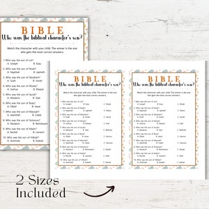 Bible Games, Who Was the Biblical Character's Son Game, Bible Games for ...