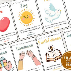 Fruits of the Spirit Cards | Christian Activity for Kids | Bible ...
