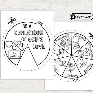 God is Love Coloring Wheel, God Coloring Wheel, Printable Bible ...