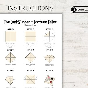 The Last Supper | Holy Week | Easter Story | Paper Fortune Teller ...