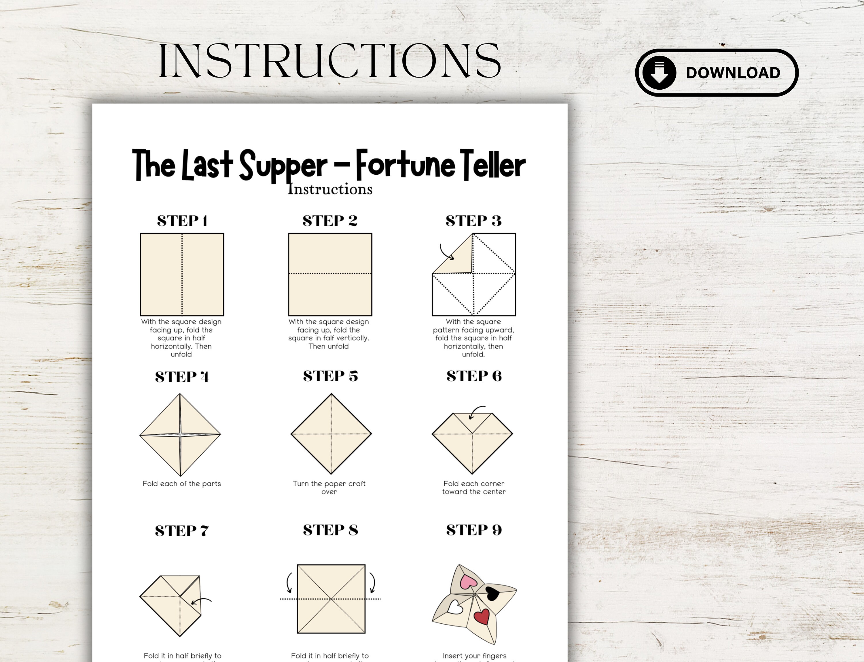 The Last Supper Holy Week Easter Story Paper Fortune Teller Cootie ...