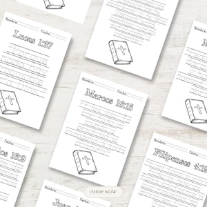 100 Bible Verses Tracing Sheets IN SPANISH | Teach Bible Verses | Kids ...