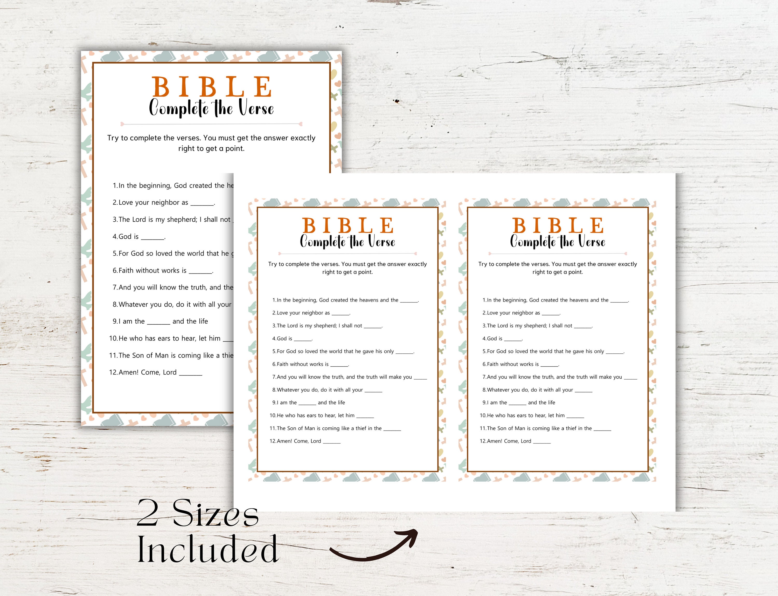 Bible Games Complete the Verse Game Bible Games for Kids, Bible Games ...