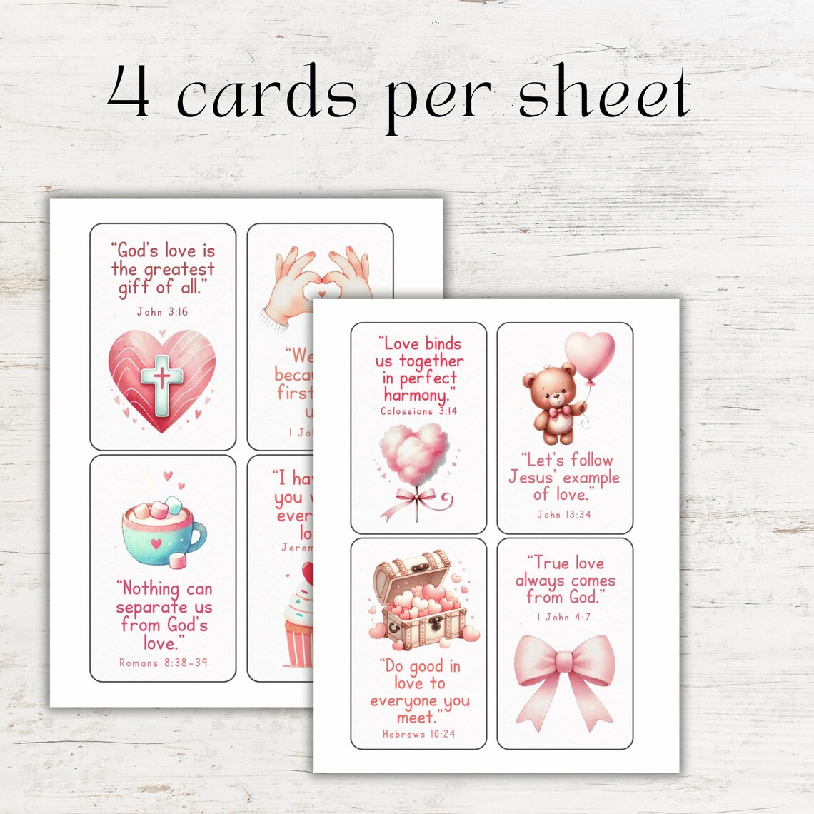 Valentine’s Day Bible Verse Cards, Christian Valentine Cards, Bible ...