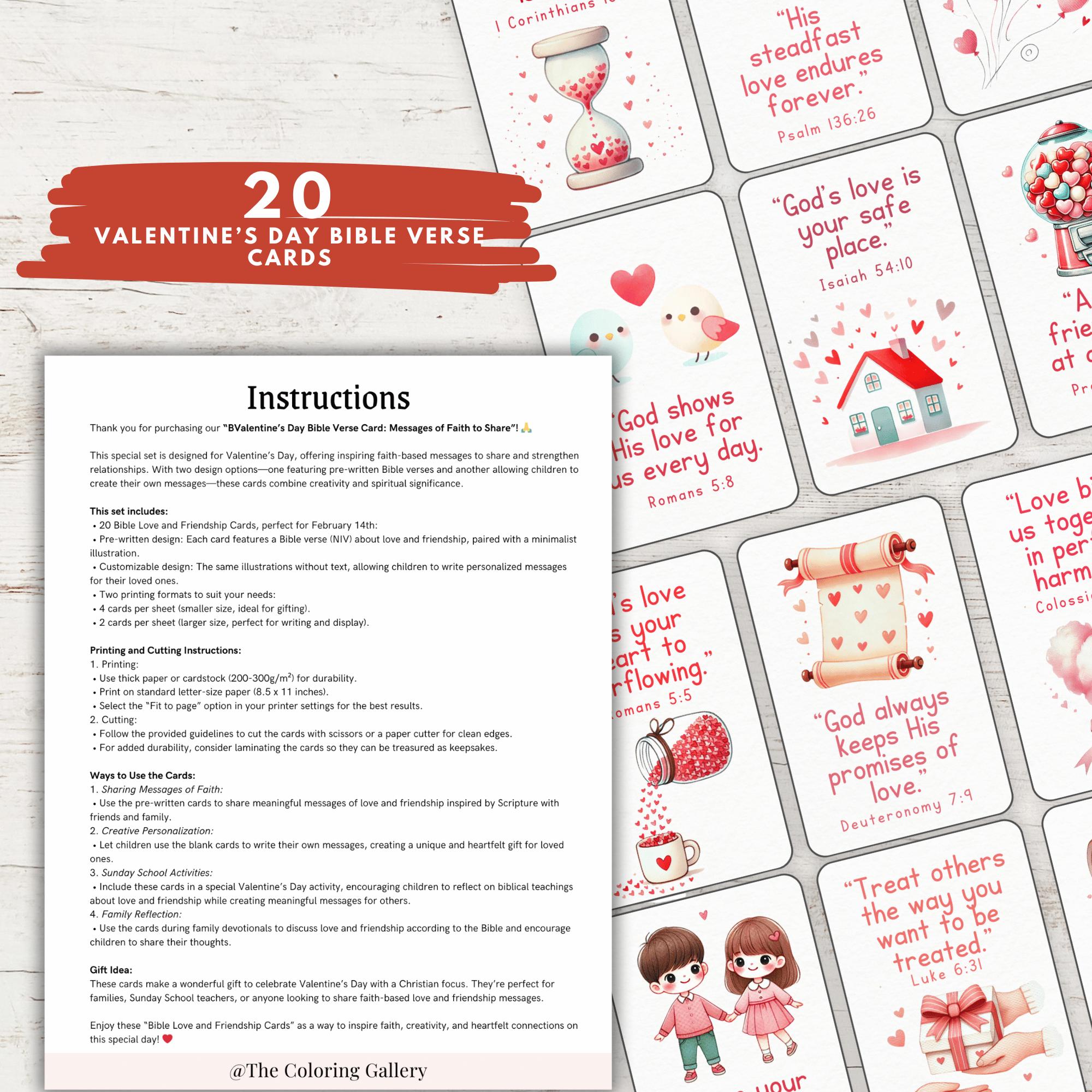 Valentine’s Day Bible Verse Cards, Christian Valentine Cards, Bible ...