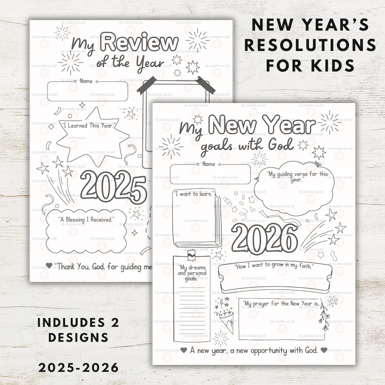 New Year’s Resolutions and Goals for Kids 2026, Year in Review ...