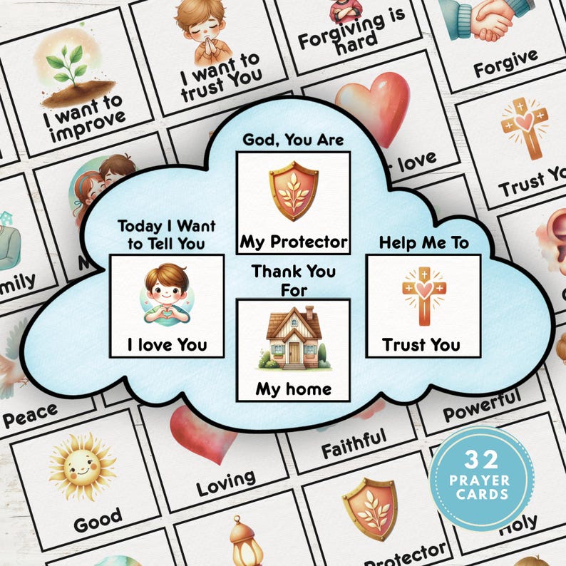 Interactive Prayer Craft for Kids | Printable Bible Activity | Sunday ...