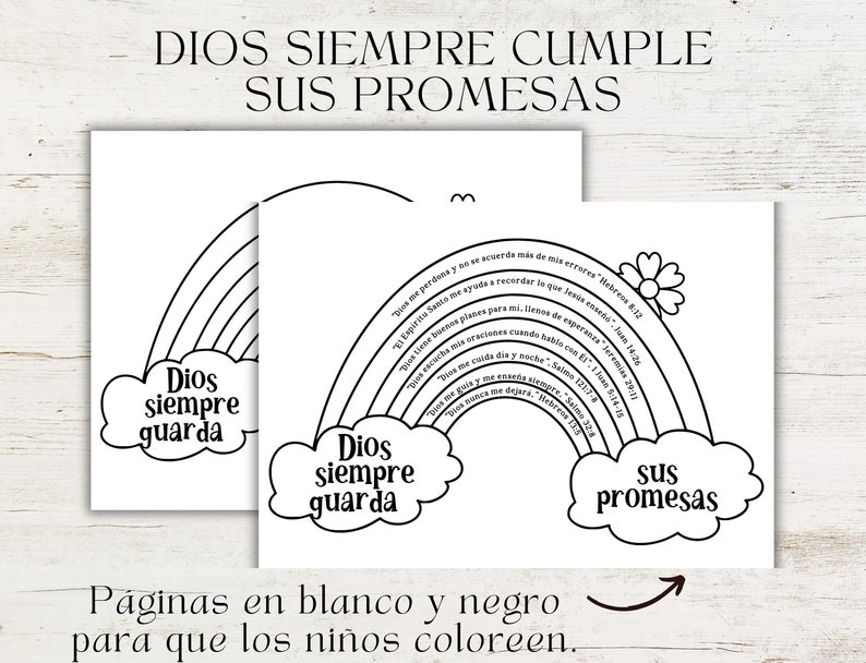 God's Promises IN SPANISH | Rainbow Craft | Sunday School Lesson | Kids ...