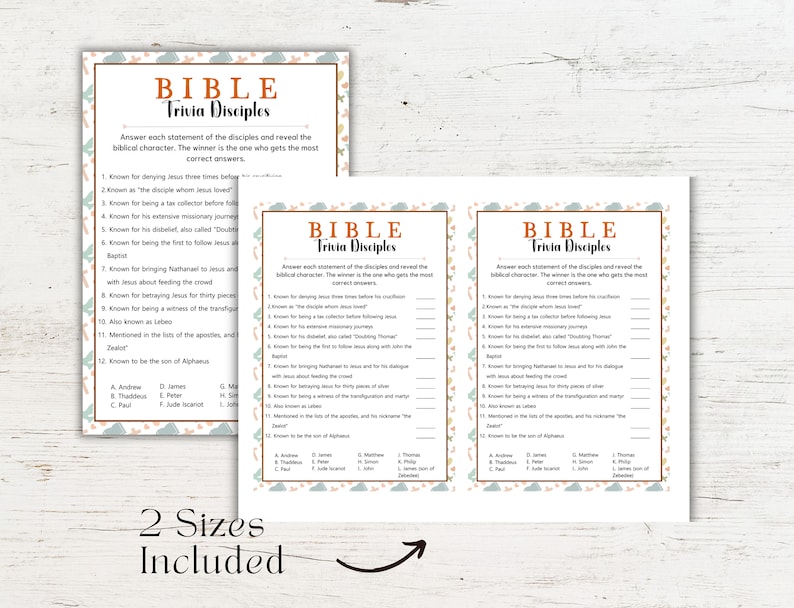 Bible Games, Trivia Disciples Game Bible Games for Kids, Bible Games ...