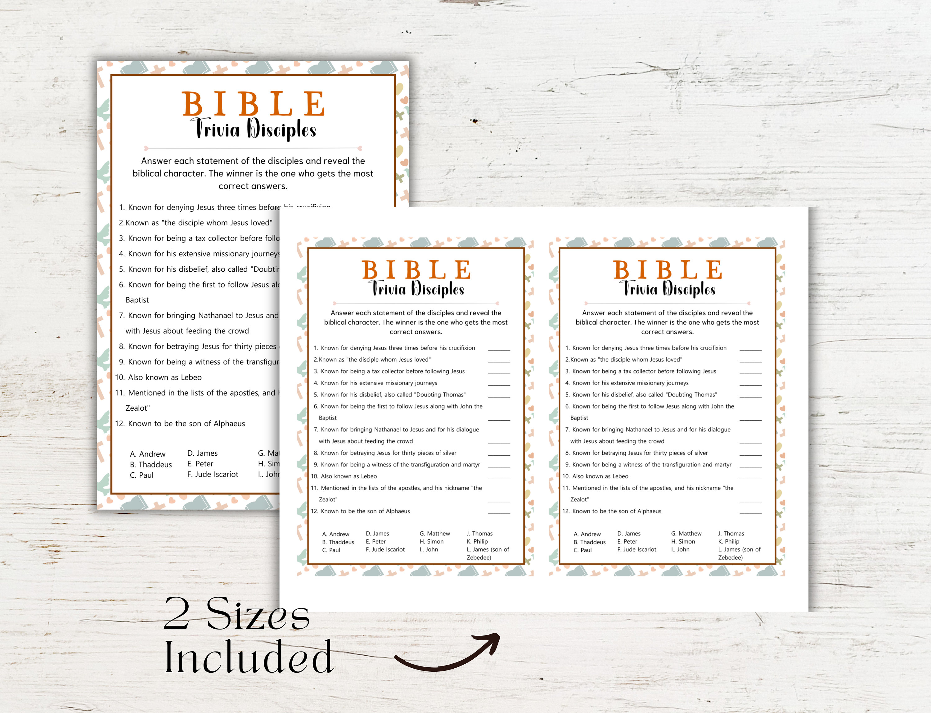 Bible Games, Trivia Disciples Game Bible Games for Kids, Bible Games ...