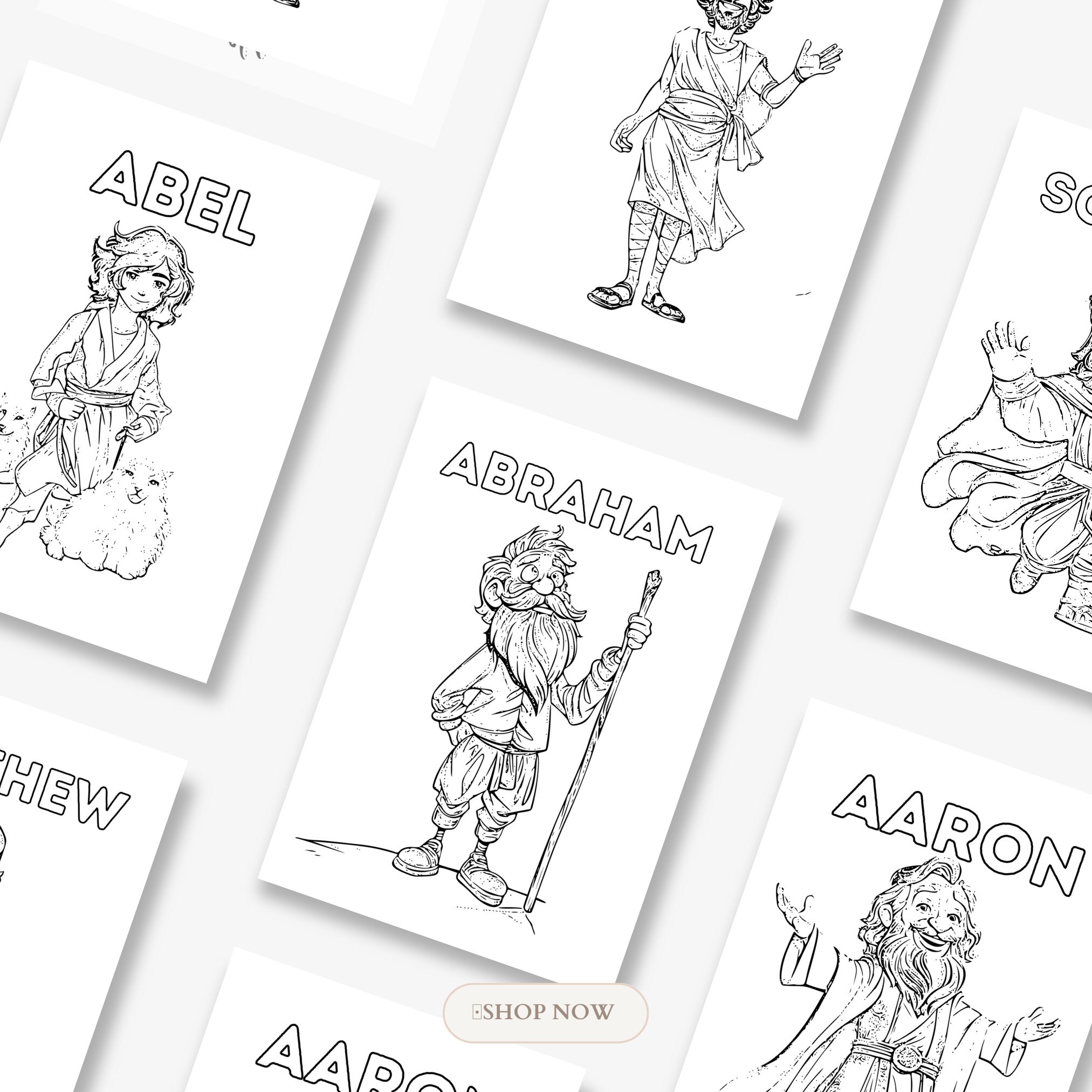 54 Biblical Heroes Coloring Pages Bible Coloring Book Christian ...