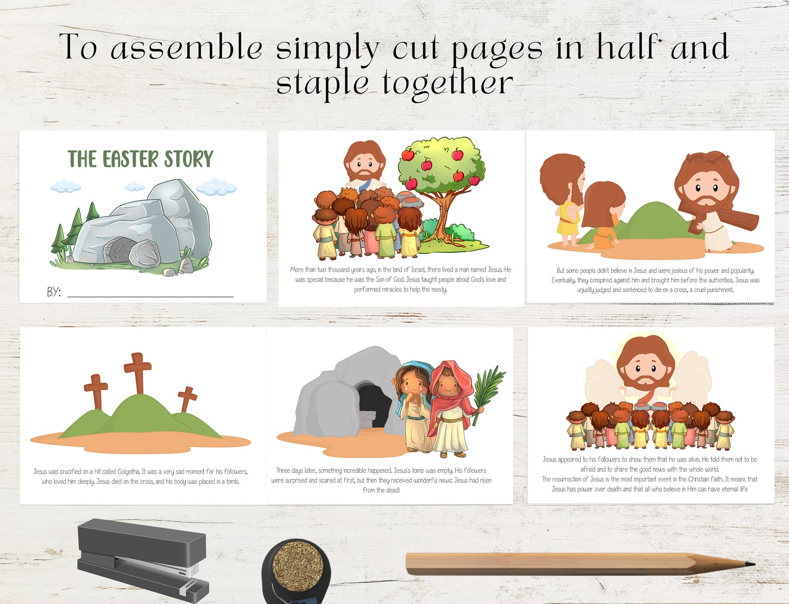 Easter Story Printable for Kids, Printable Mini Book, Kids Crafts ...