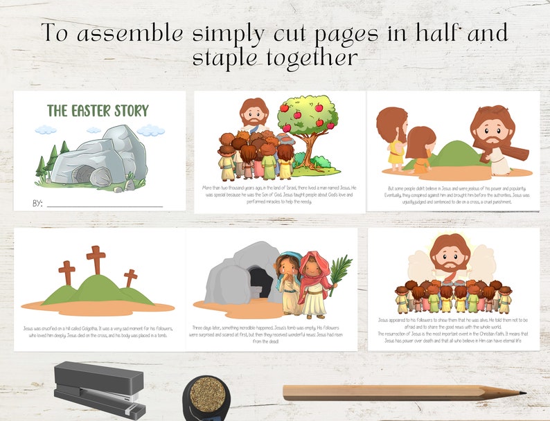 Easter Story Printable for Kids, Printable Mini Book, Kids Crafts ...