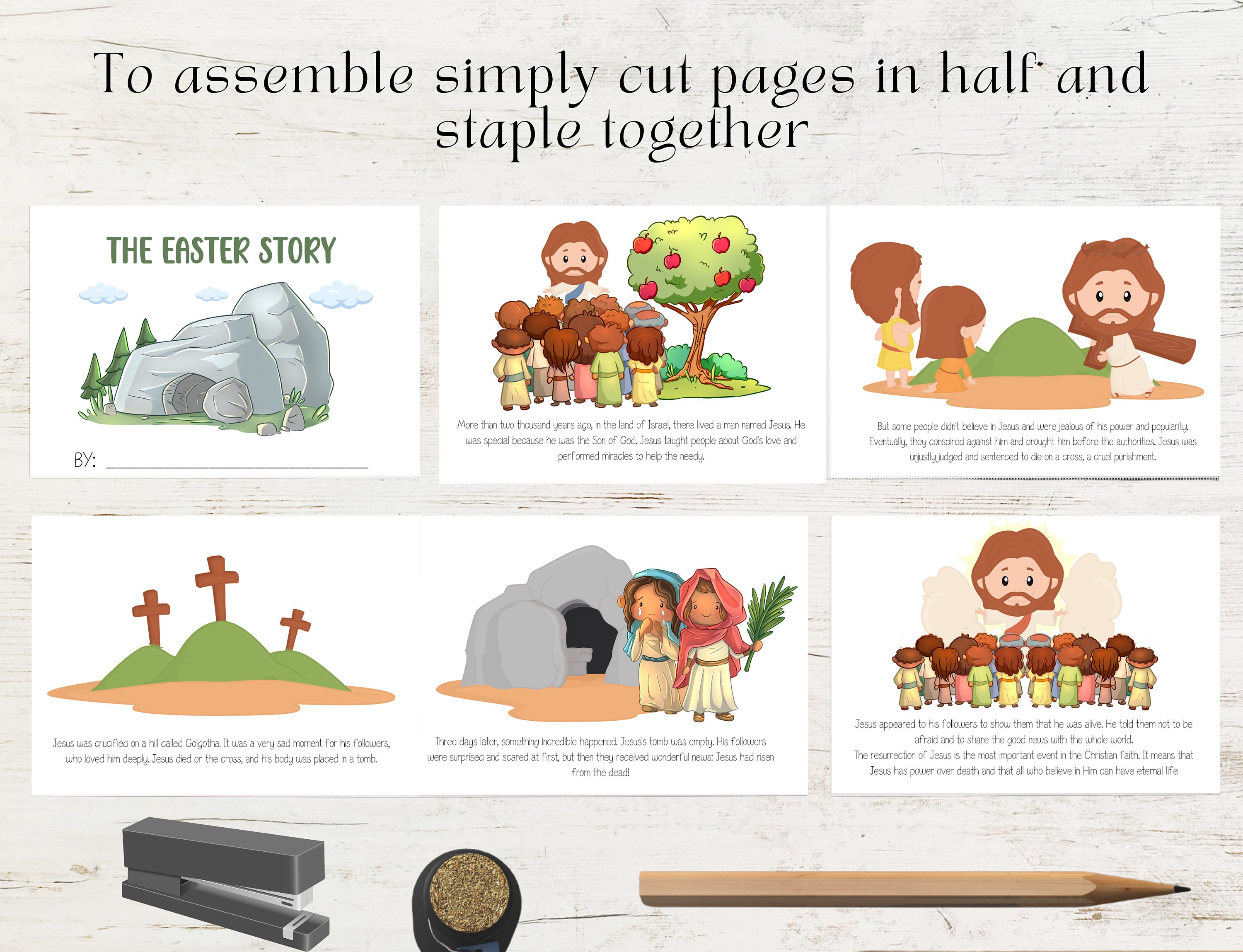 Easter Story Printable for Kids, Printable Mini Book, Kids Crafts ...