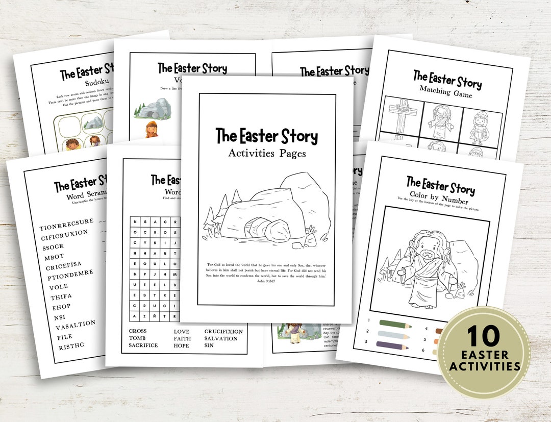 Easter Activities Pages, Easter Story for Kid, Sunday School Craft ...