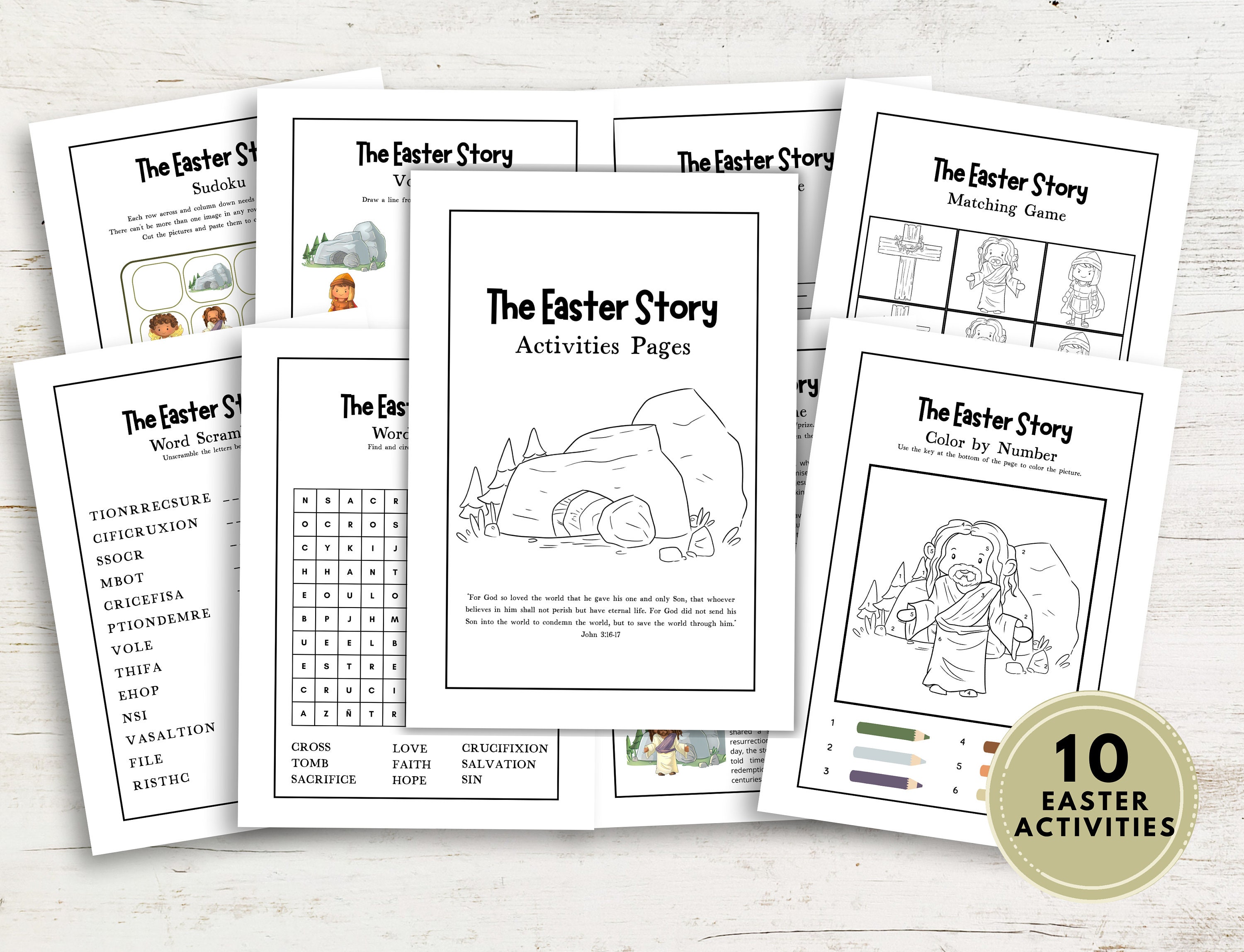 Easter Activities Pages, Easter Story for Kid, Sunday School Craft ...