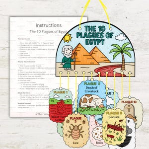 The 10 Plagues of Egypt Hanging Craft | Bible Activity for Kids ...