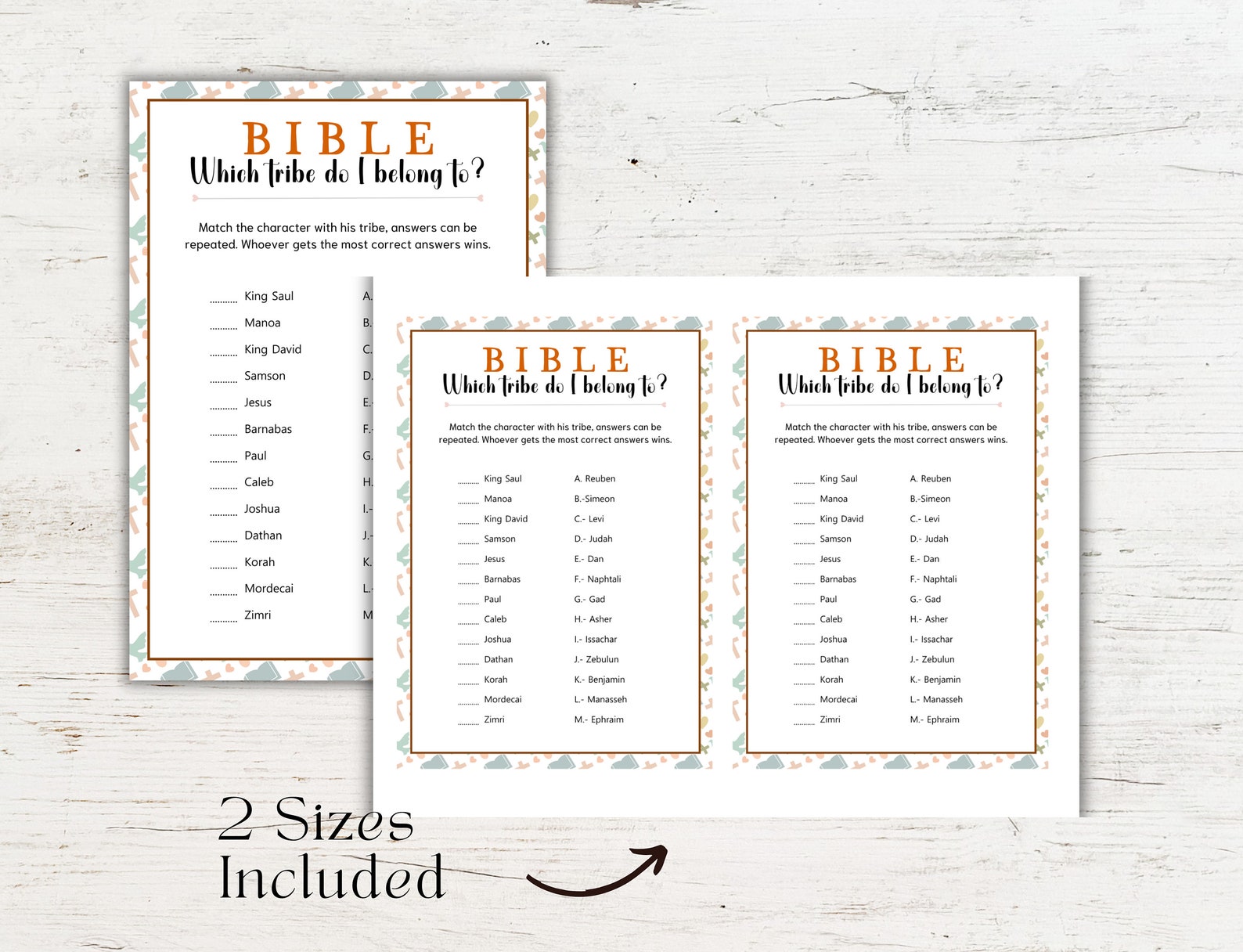 Bible Games, Which Tribe Do I Belong to Game | Bible Games for Kids ...