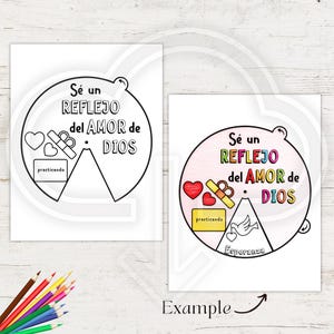 God is Love Coloring Wheel IN SPANISH, God Coloring Wheel, Printable ...